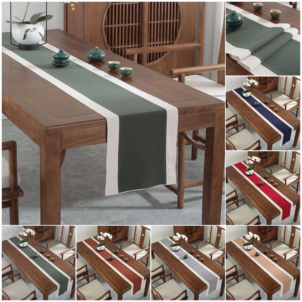 New Chinese Style Cotton Table Runner Cloth 4 6 8 10 Seater Modern ...