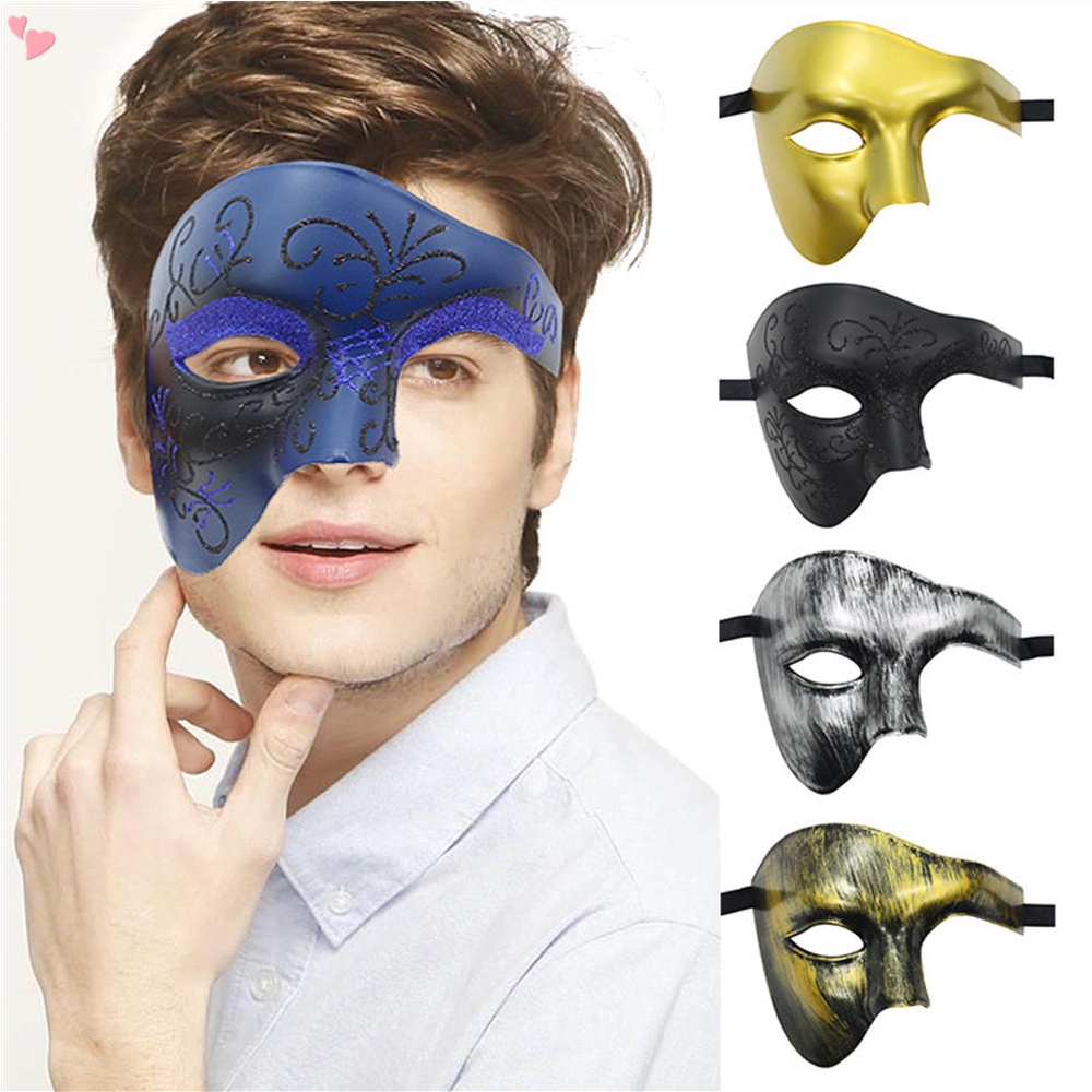 Steampunk Phantom Masquerade Cosplay Mask ABS Plastic Half Face Men ...