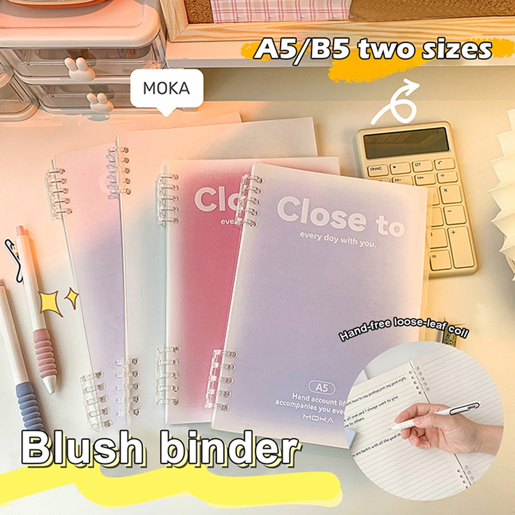 A5/B5 Binder Loose-Leaf Notebook 60 Sheets Lined Book Gifts Kawaii Note Set Korean Stationery ...