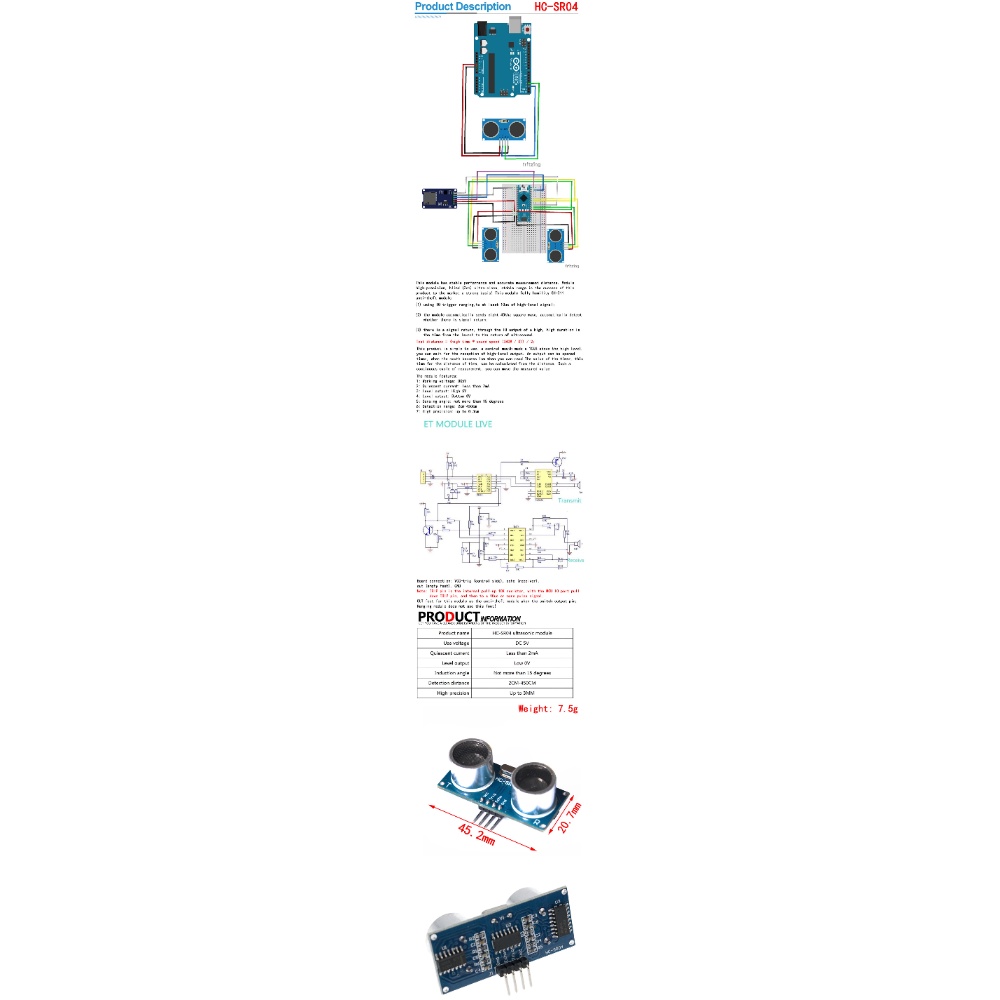 Ultrasonic Sensor Hc Sr04 Hcsr04 To World Ultrasonic Wave Detector