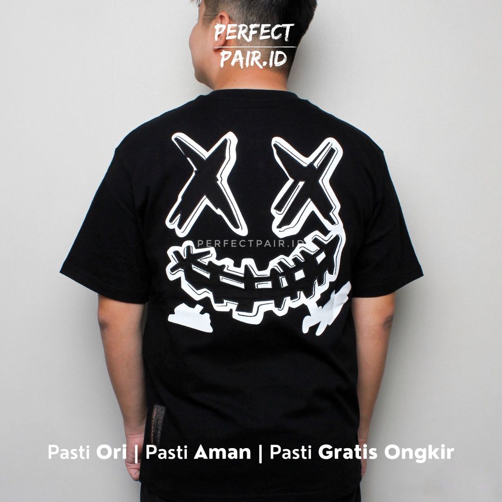 Ric Ricky Is Clown Line Ripped Smiley Black Tee 100% Original | Shopee ...