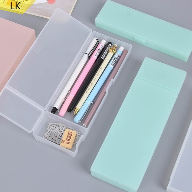 School Pencil Cases for Girls Boys Pencil Box Plastic Storage Box ...