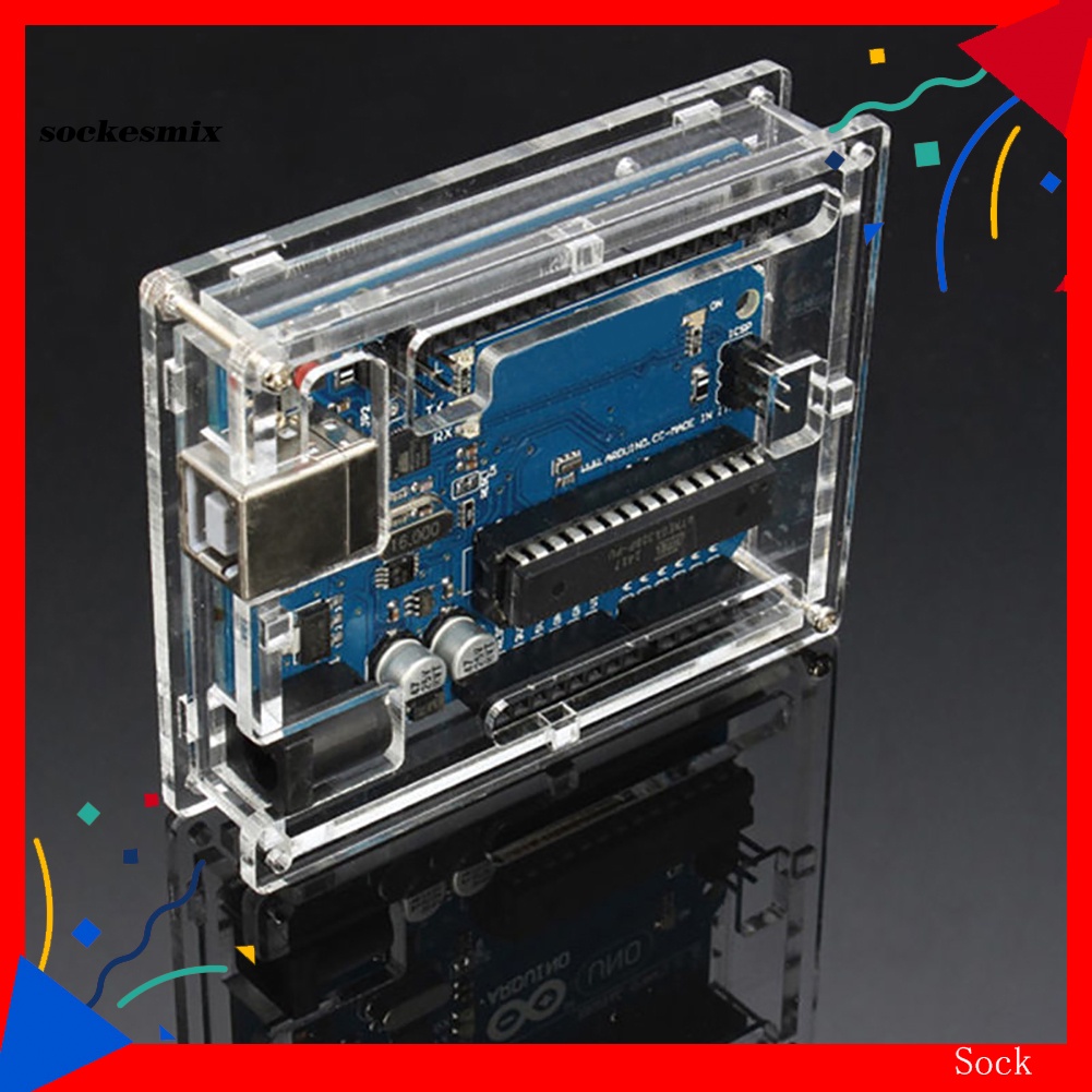 SX Transparent Acrylic Case Cover Shell Enclosure Computer Box for Arduino UNO R3 | Shopee ...