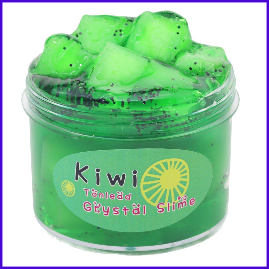 Clear Slime Crystal Putty Soft Jelly Clay Non-Sticky Slime Premade for ...
