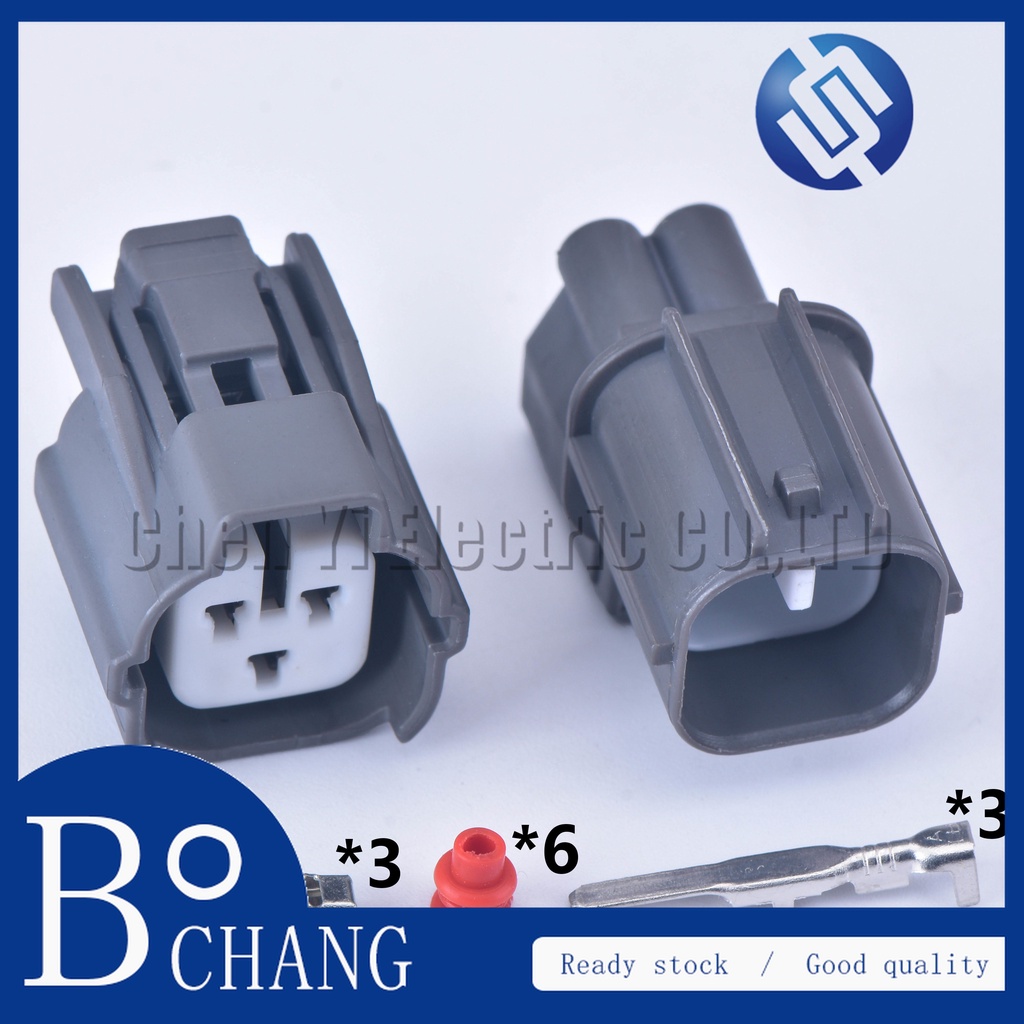 bochang 1 set 3 Pin male female Sealed automotive CKP sensor connectors plastic electric plug ...