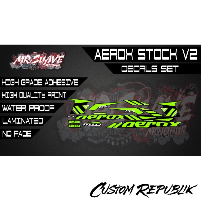 Yamaha Aerox V2 Stock Decals | Shopee Philippines