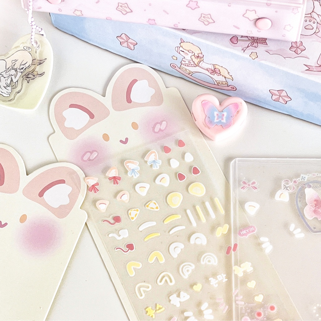 Cdaily|Cute Cartoon Rabbit Ear Stickers Goo Card Stickers Photo Card ...