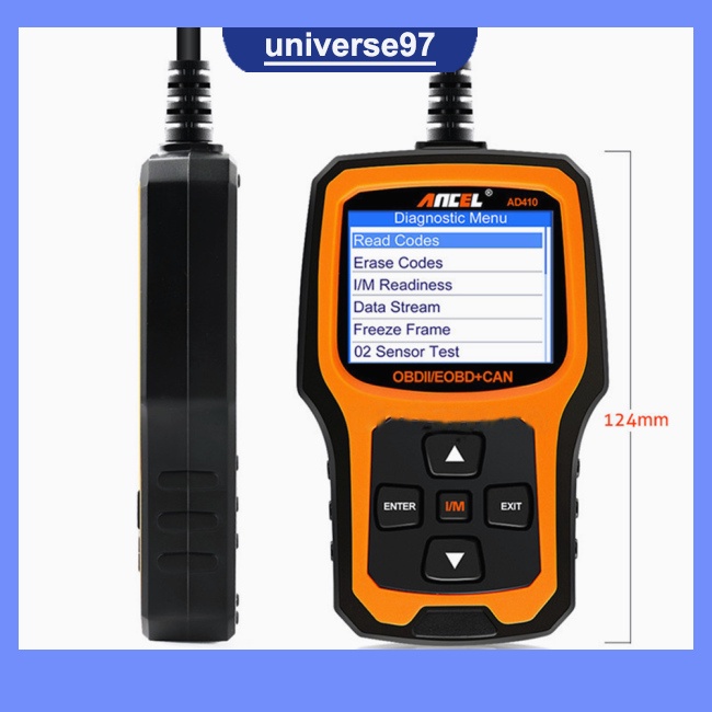 PING Car Ad410 Obd2 Scanner Code Reader Battery Engine Tester Real-time ...