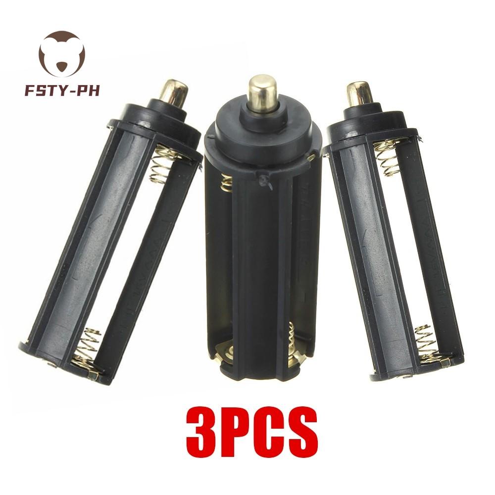 Battery Holders Case Flashlight Rack Torch 3* 3Pcs 65 * 21mm AAA+18650 ...