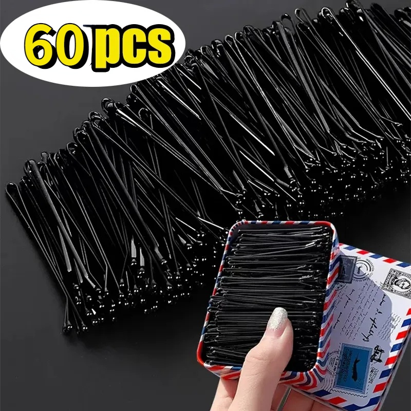 Black Hair Clip / Lady Curly Wavy Grips Women Hairstyle Hairpins ...