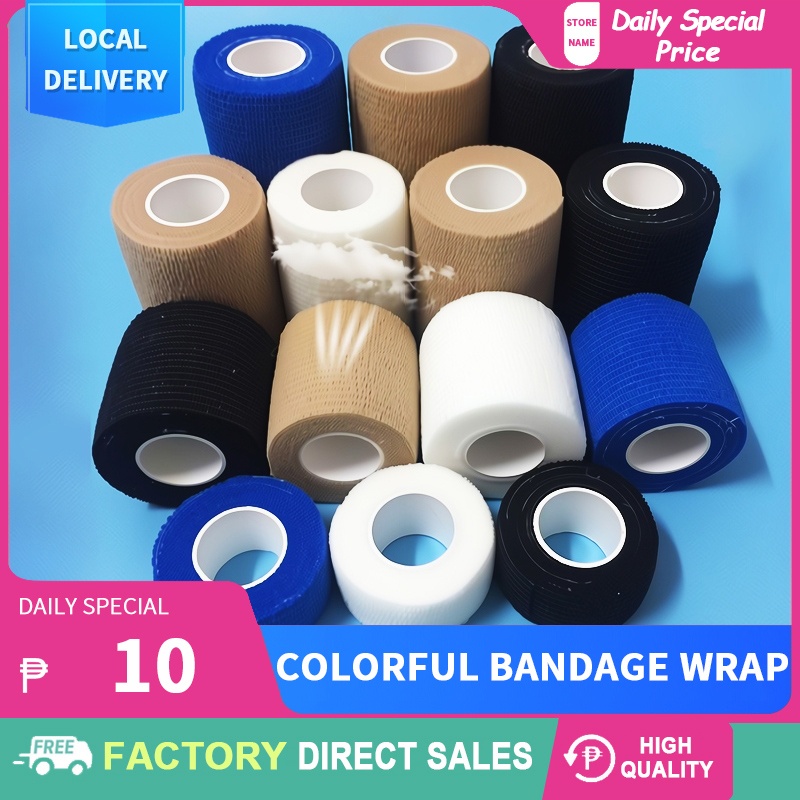 Colorful Athletic Bandage Self-Adhesive Elastic Wraps for Body Injury ...