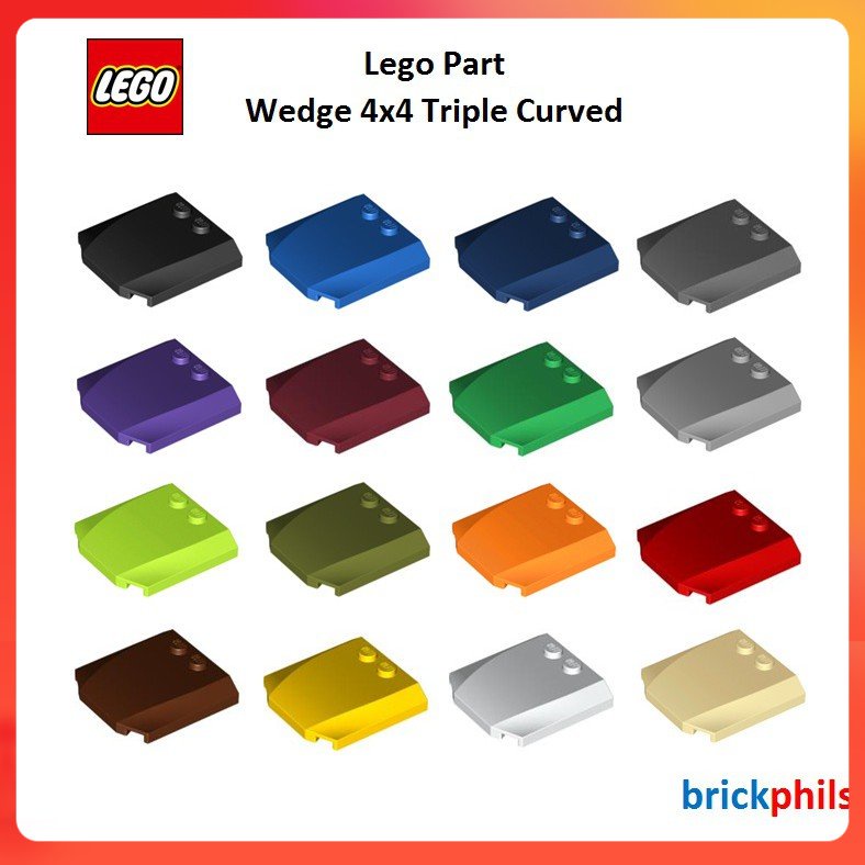 Lego Part 45677 - Wedge 4x4 Triple Curved | Shopee Philippines