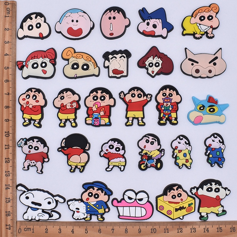Cartoon Crayon Shin Chan croccs Pin Anime Jibitz Charm Dog Croc Jibbits ...
