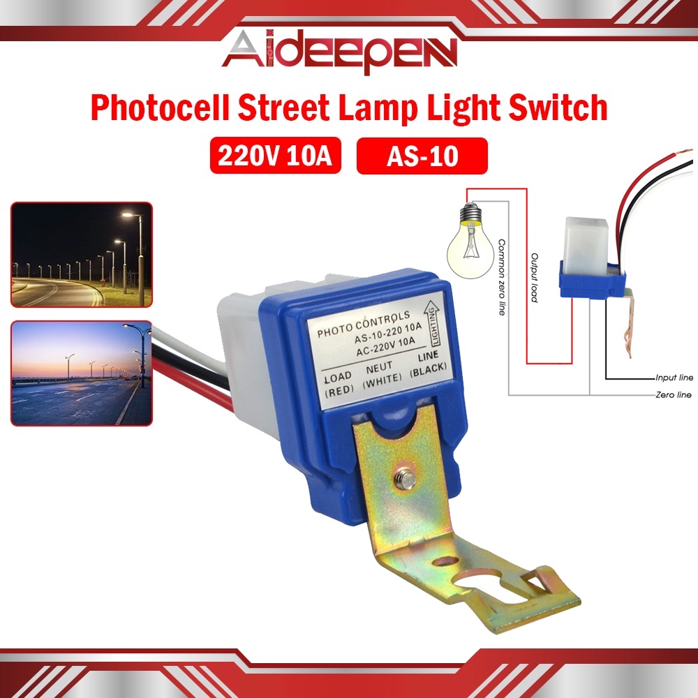 Automatic On Off Photocell Street Light Switch DC AC 220V Controller ...