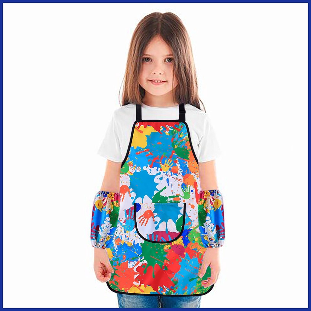 Kids Apron Abstract Paint Art Apron Children Art Smocks with Pocket and ...
