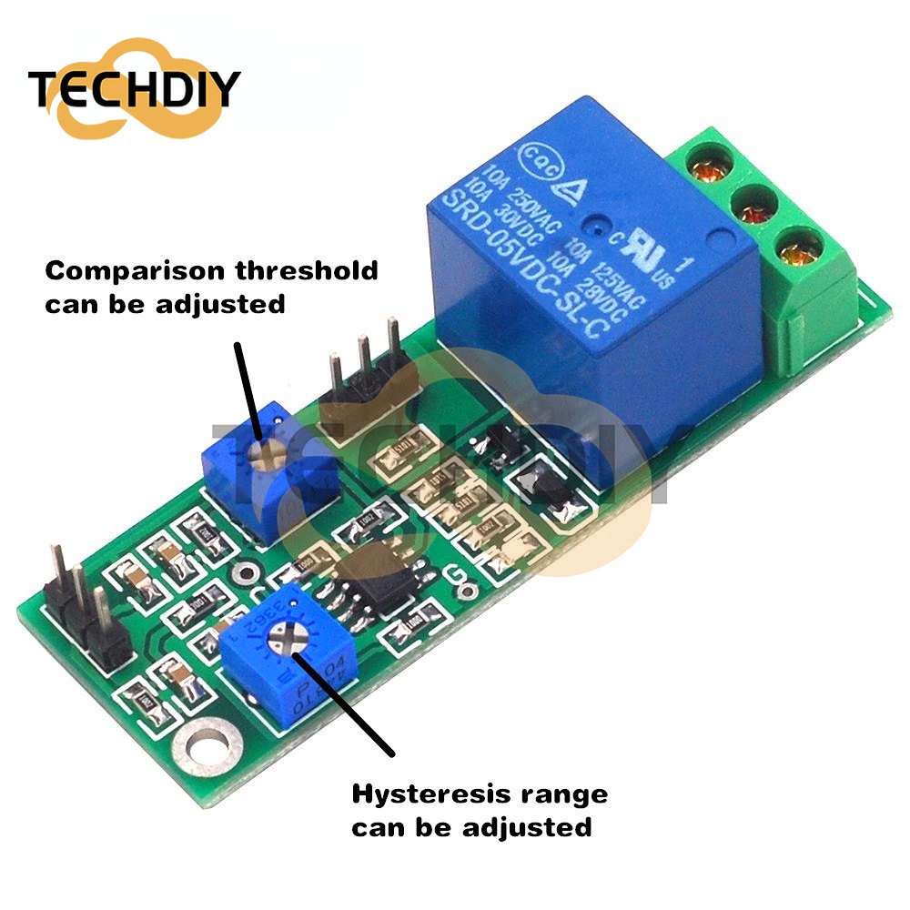 5V 12V Dual Output Voltage Comparator Module with Adjustable Hysteresis ...
