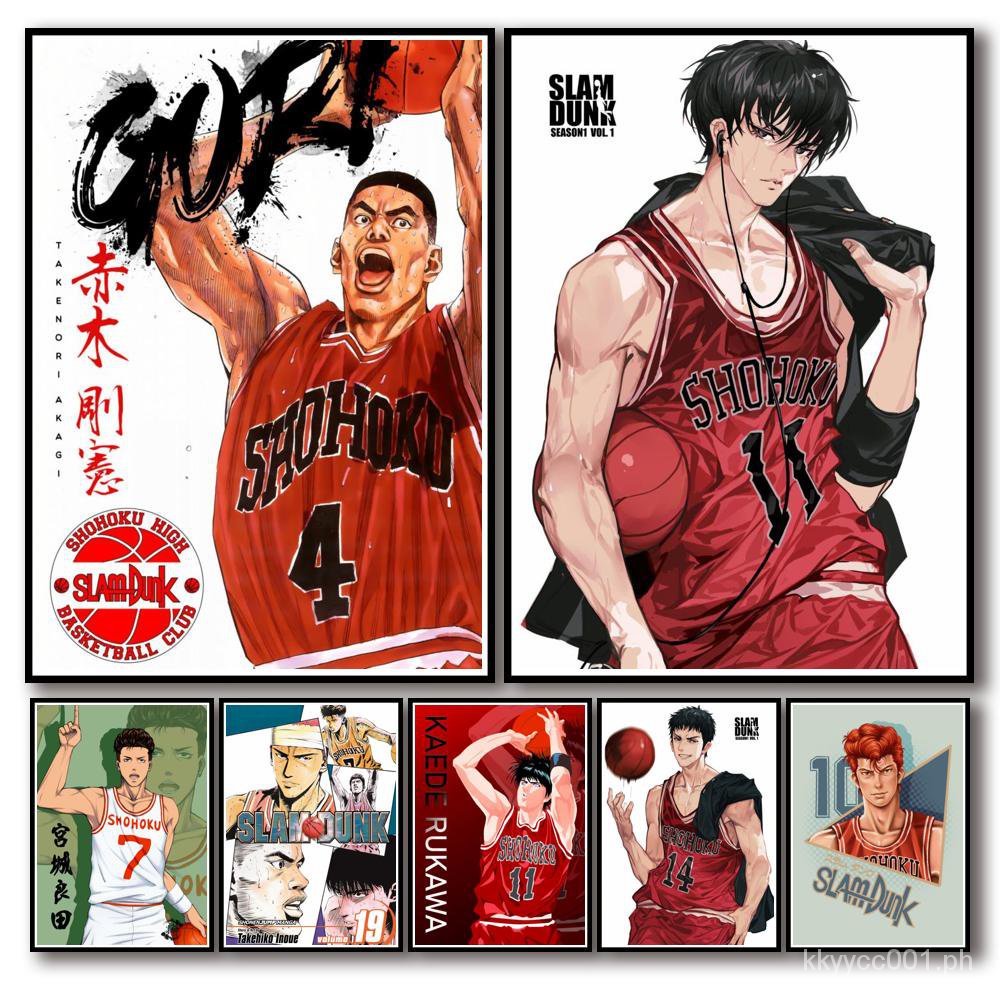 37 Designs Anime Slam Dunk Whitepaper Poster HomeDecal Painting Wall ...