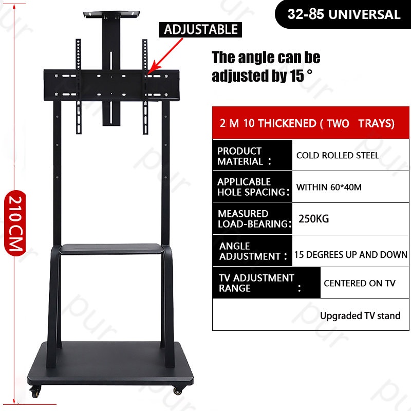 TV Bracket Stand Removable 360 ° Floor to Ceiling TV Rack rotation 32 ...