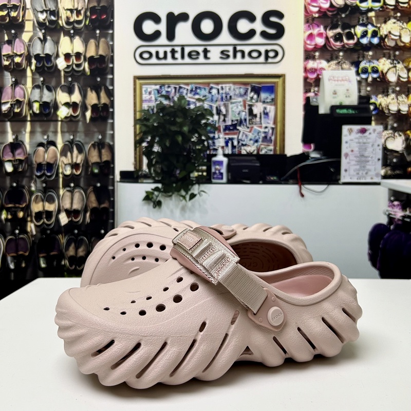 Croc echo clog Pink Hole Shoes Beach Outdoor Sandals cross Anti-Slip Breathable Wading Shoes ...