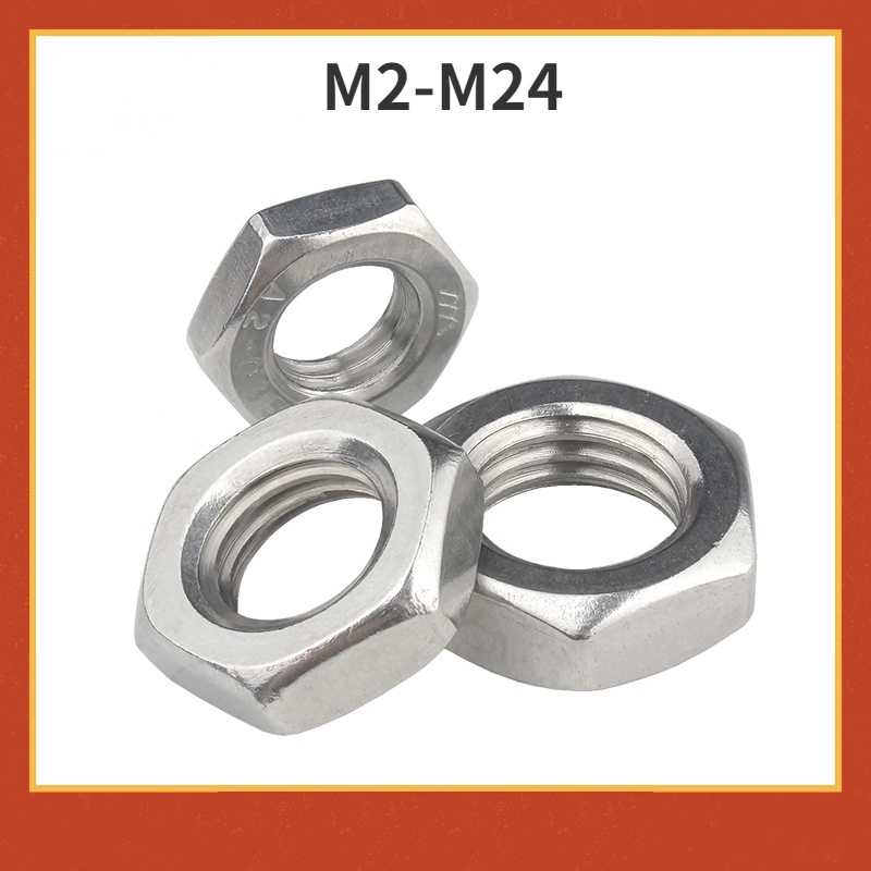 Flat hexagon nut 304 stainless steel nut M2/M3/M4/M5/M6/M8/M10/M12 | Shopee Philippines