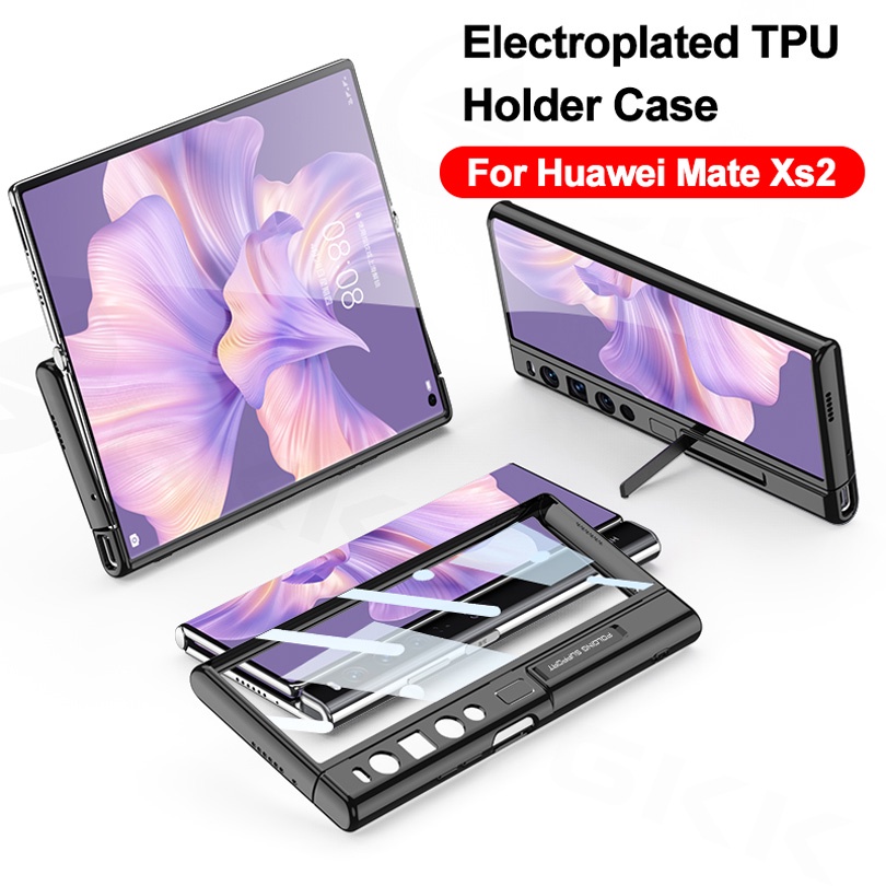Electroplating Shockproof Stand Soft Case For Huawei Mate XS 2 Cover HD ...