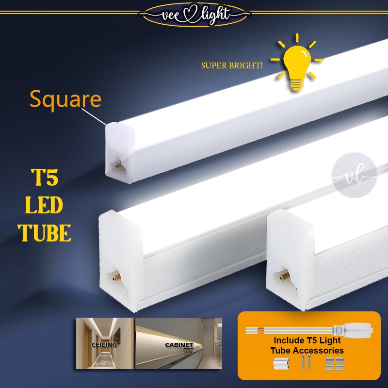 T5 LED Tube Light Complete Set Drop Curve Ceiling Light Lampu Plaster ...
