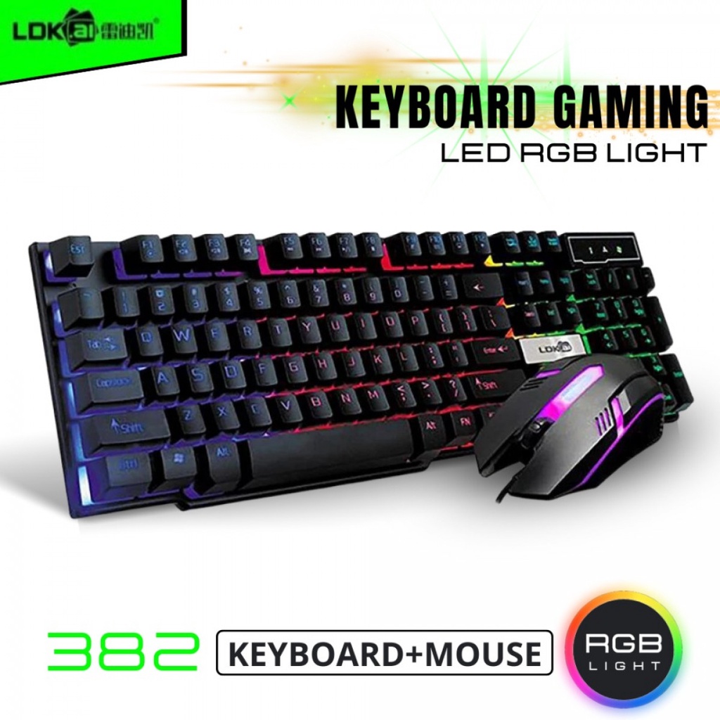 Ldkai set of led rgb light gaming keyboard With mouse | Shopee Philippines