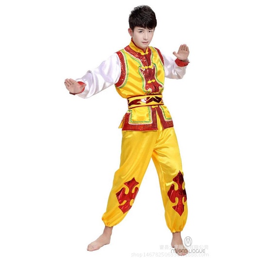 Yangko Costume Dragon Dance Costume Lion Dance Costume Gong Drum Team ...
