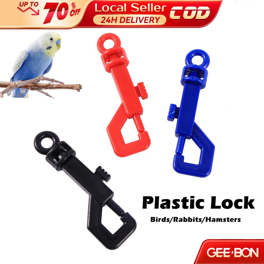 GEEBON Bird Cage Hook P-Type Safety Key Lock Plastic Buckles | Shopee ...