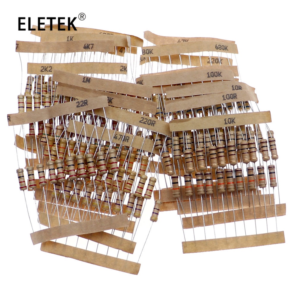 300Pcs 1W 5% Resistor Assortment Kit Set 30Values 0.1-750 Ohm Carbon ...