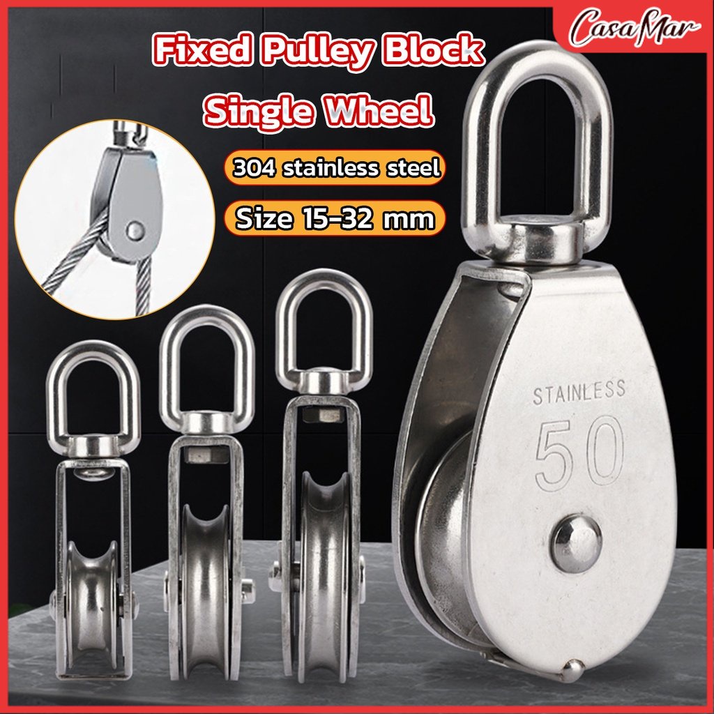 C.M. Fixed Pulley Block Single Wheel M15 M20 M25 M32 | Shopee Philippines