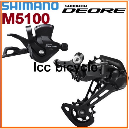 SHIMANO DEORE M5100 11 Speed Shiftr Lever Right RD-M5100 Rear Derailleur MTB DEORE 11-SPEED SL ...