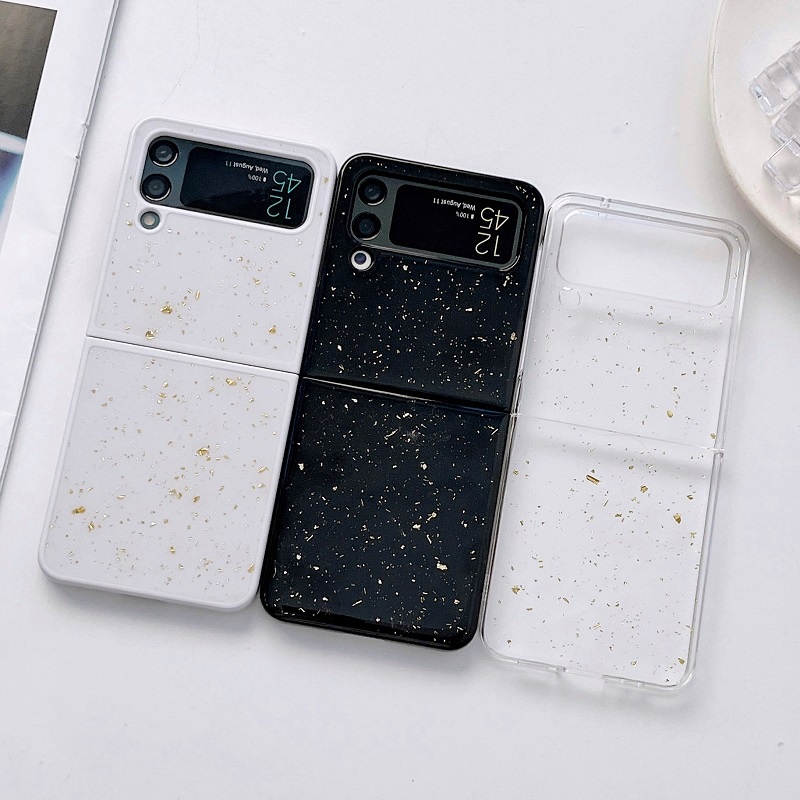 HOCE Glitter Shining Gold Foil Phone Case For Samsung Galaxy Z Flip 4 ...