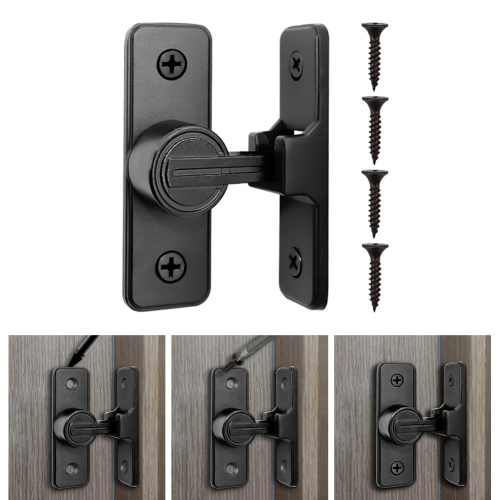 Gate Latch Assembly Black Heavy Duty Part Sliding Tool Zinc Alloy 90 ...