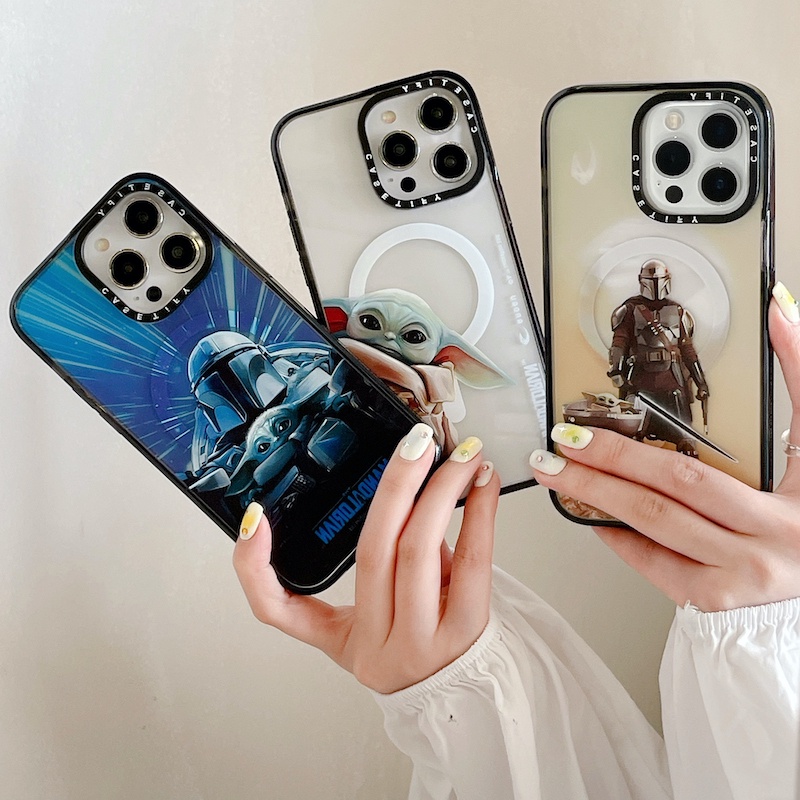 Star Wars Mandalorian Grogu Baby Yoda Clear Hard Impact Magnetic Phone ...
