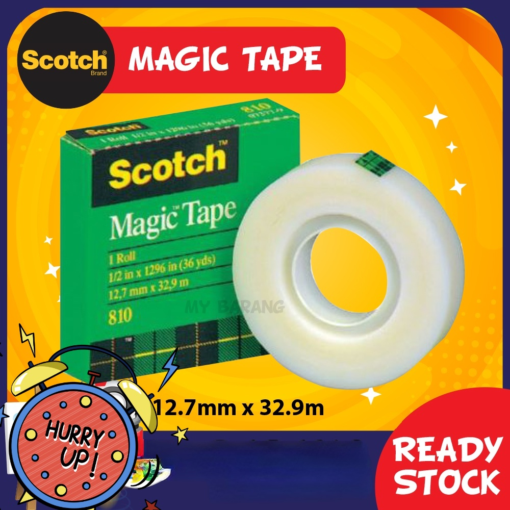 3M Scotch Magic 810 Invisible Adhesive Tape 12.7mm x 32.9m Scotch Magic ...