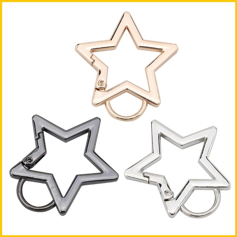 UKI Stainless Steel Star Shape Carabiner Clip Spring Snap Hook Keyring ...