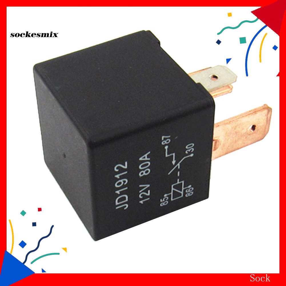 SX JD1912 Universal 12V 80A 4Pin DC AMP SPDT Automotive Car Motor ...