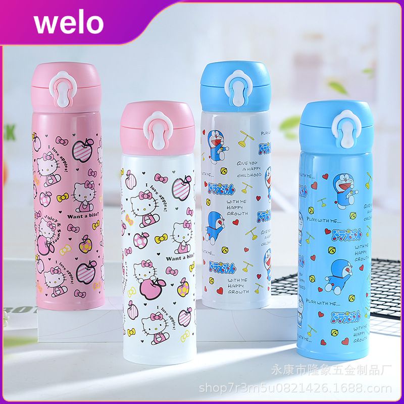 WELO 350/500ml Sanrio Stainless Steel Vacuum Cup Hello Kitty Doraemon ...