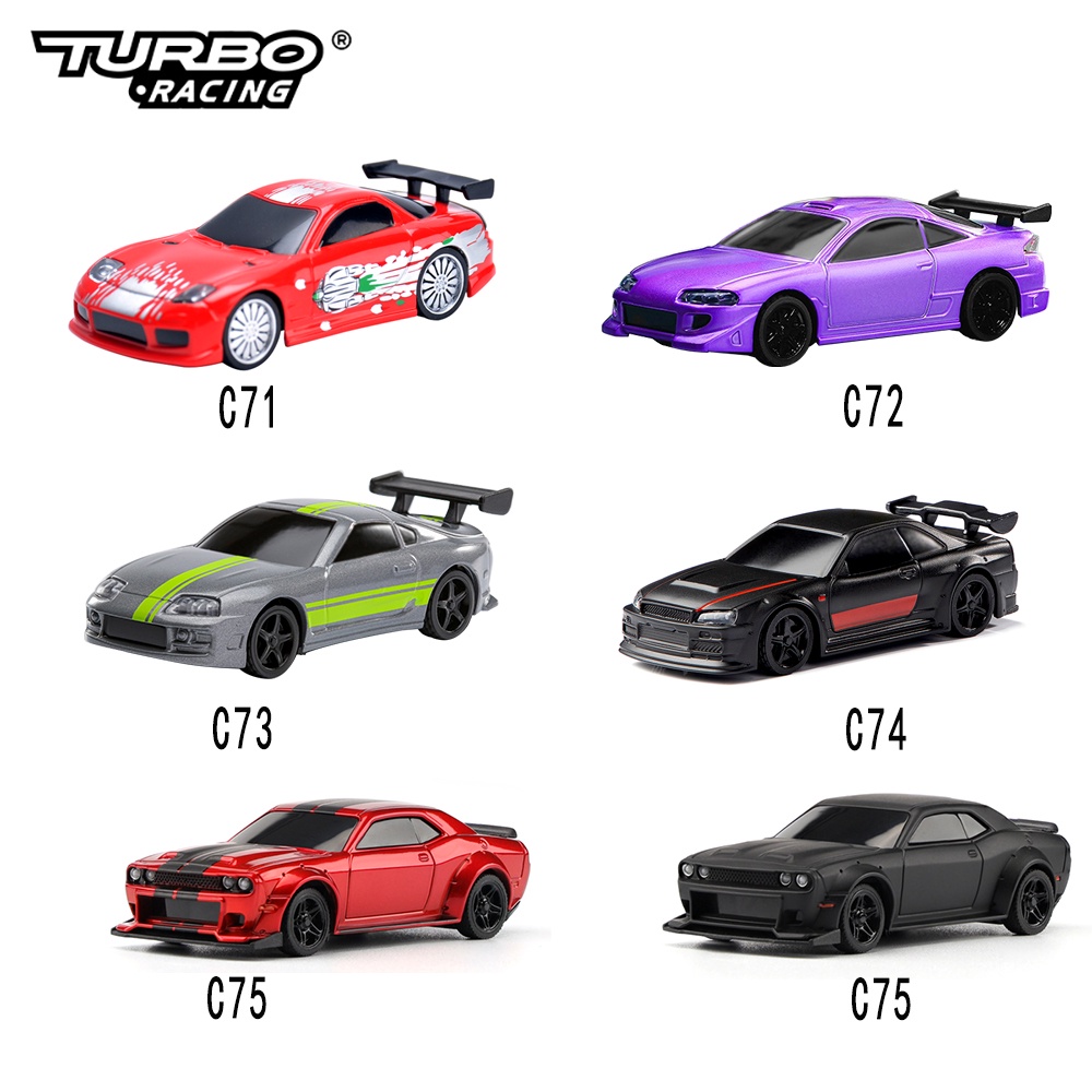 TURBO RACING 1/76 Level Running Drift Car C71 C72 C73 C74 C75 RTR Mini ...
