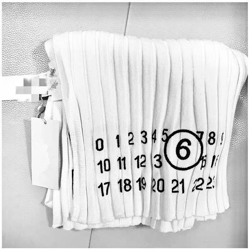 mm6 numbers print cotton scarf | Shopee Philippines