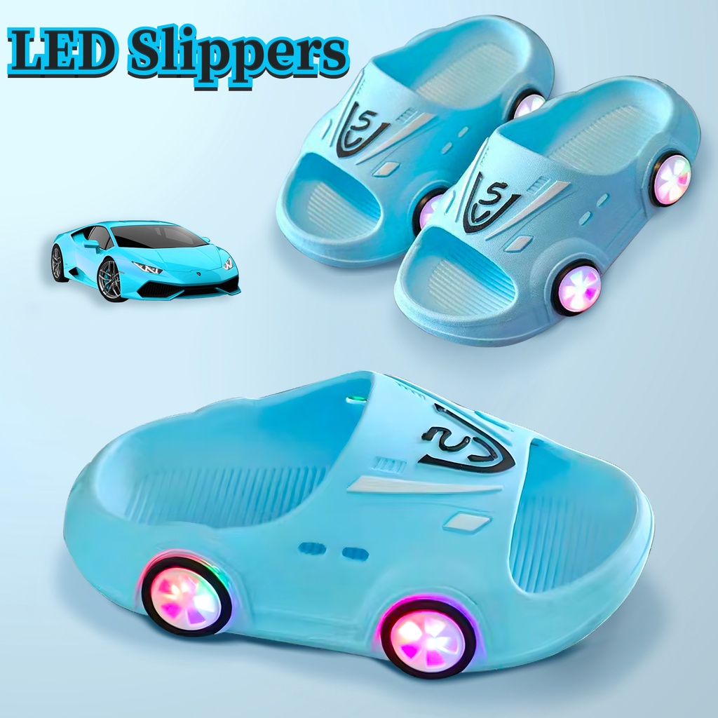Crocs Slippers for Kids Boy Girl - LED Light Up Glow in Dark, Non-Slip ...