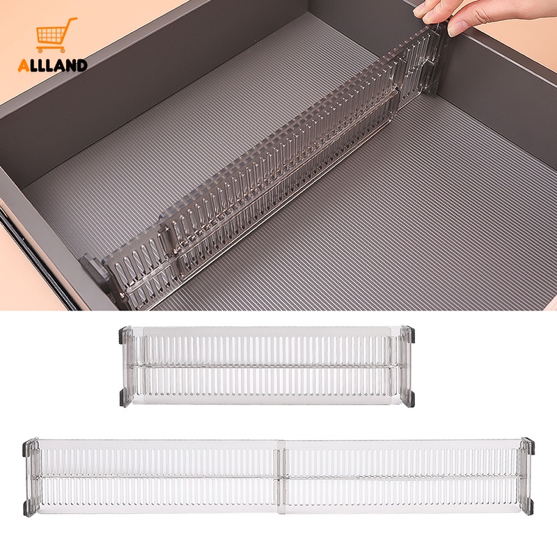 2 Pcs/ Set Multifunction Adjustable Clear Plastic Drawer Divider/ Free ...