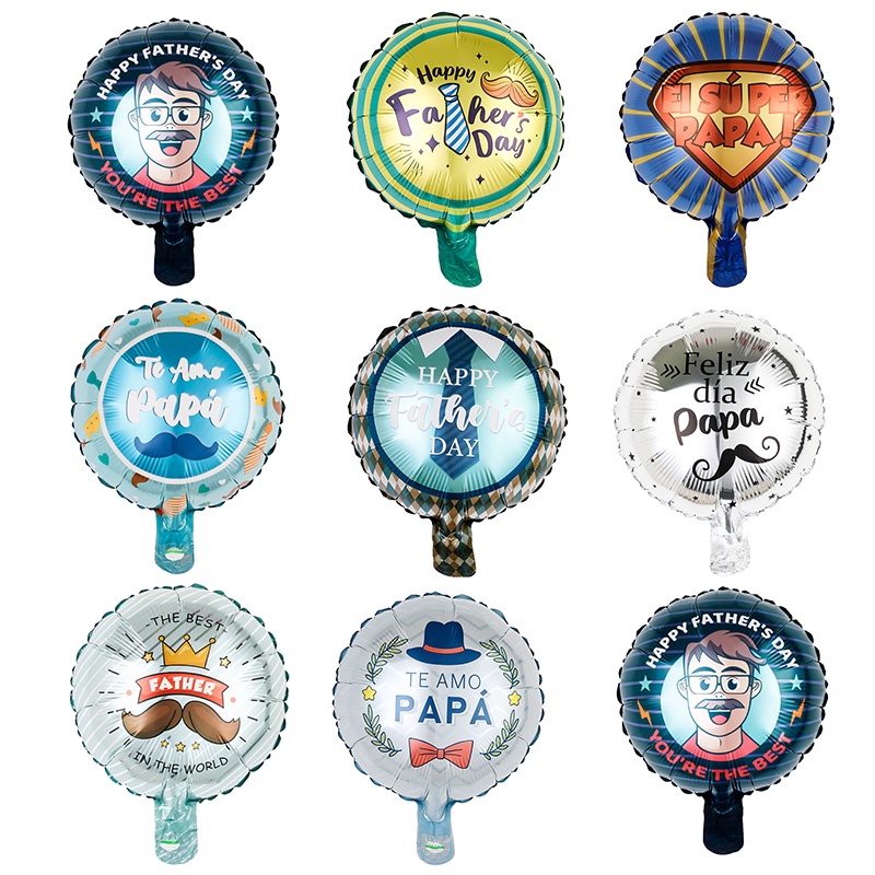 50 10inch Spanish Father S Day Foil Balloons Feliz Super Papa Dia Air