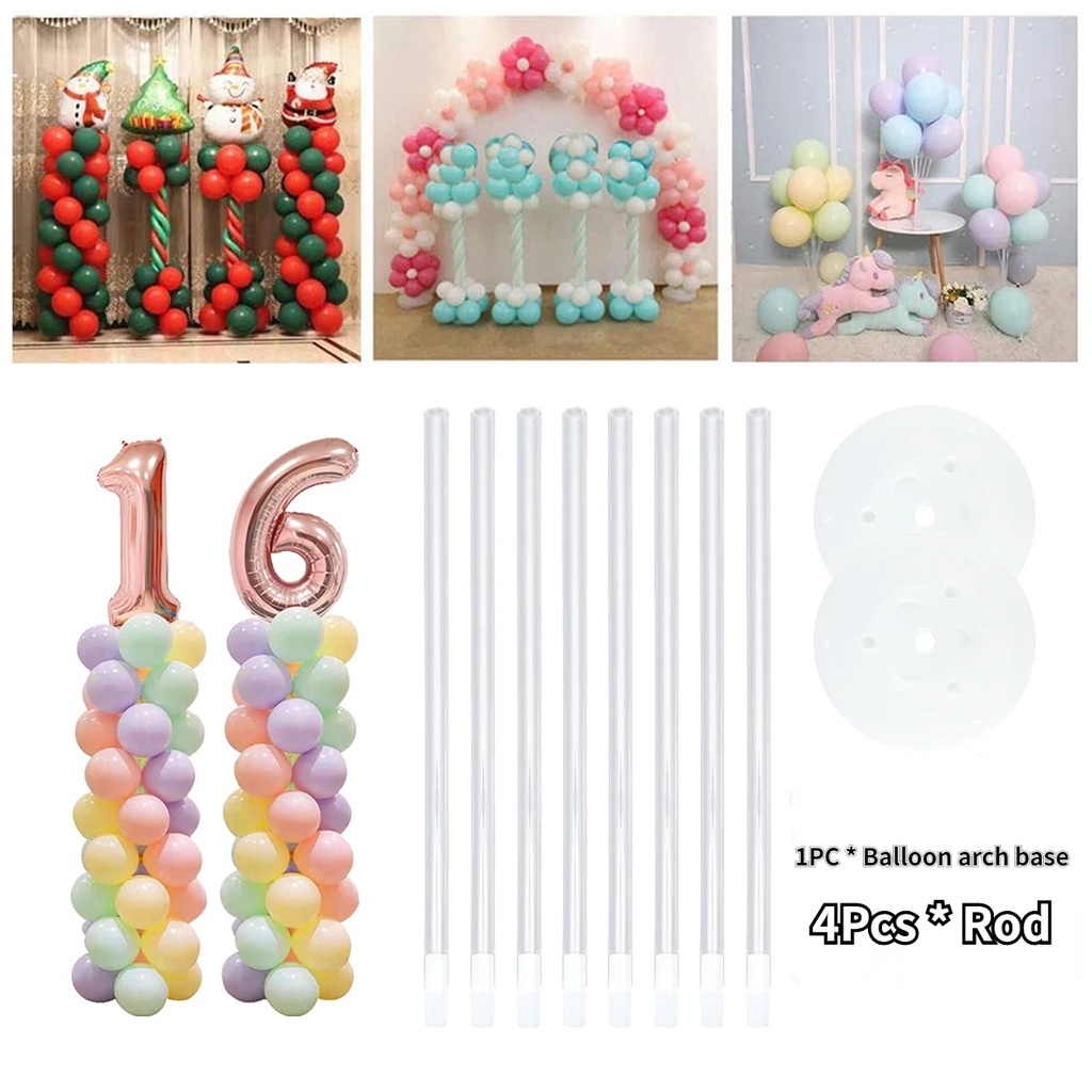 123cm Clear Balloons Arch Stand with Base/Latex Ballons Holder Arch ...