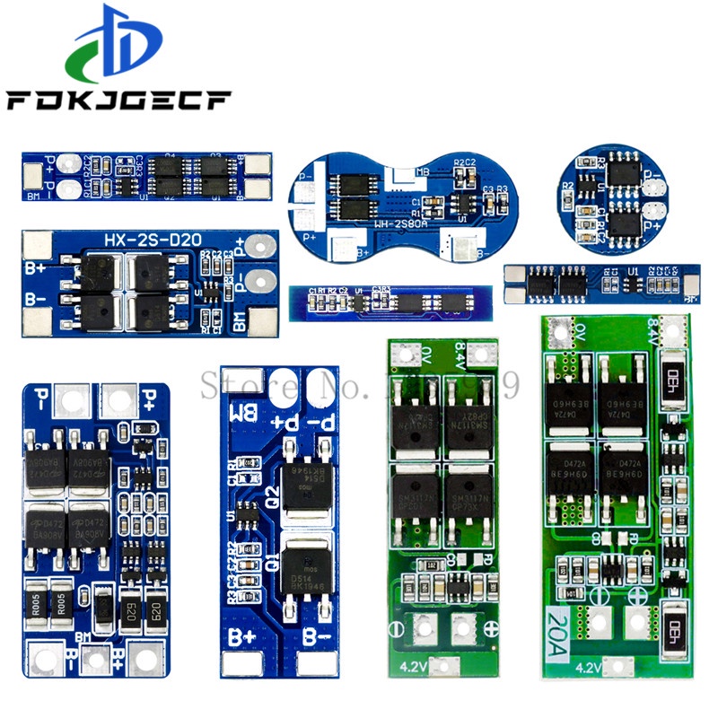 2S 3A 4A 5A 8A 10A 13A 20A 7.4V 8.4V Li-ion 18650 Lithium battery protection board / BMS board ...