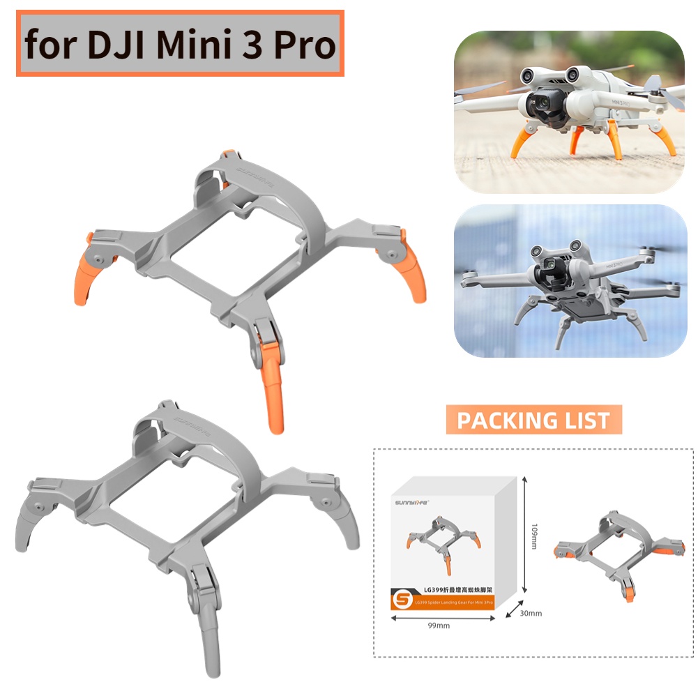 For DJI Mini 3 Pro Landing Gear Foldable Extension Support Legs ...