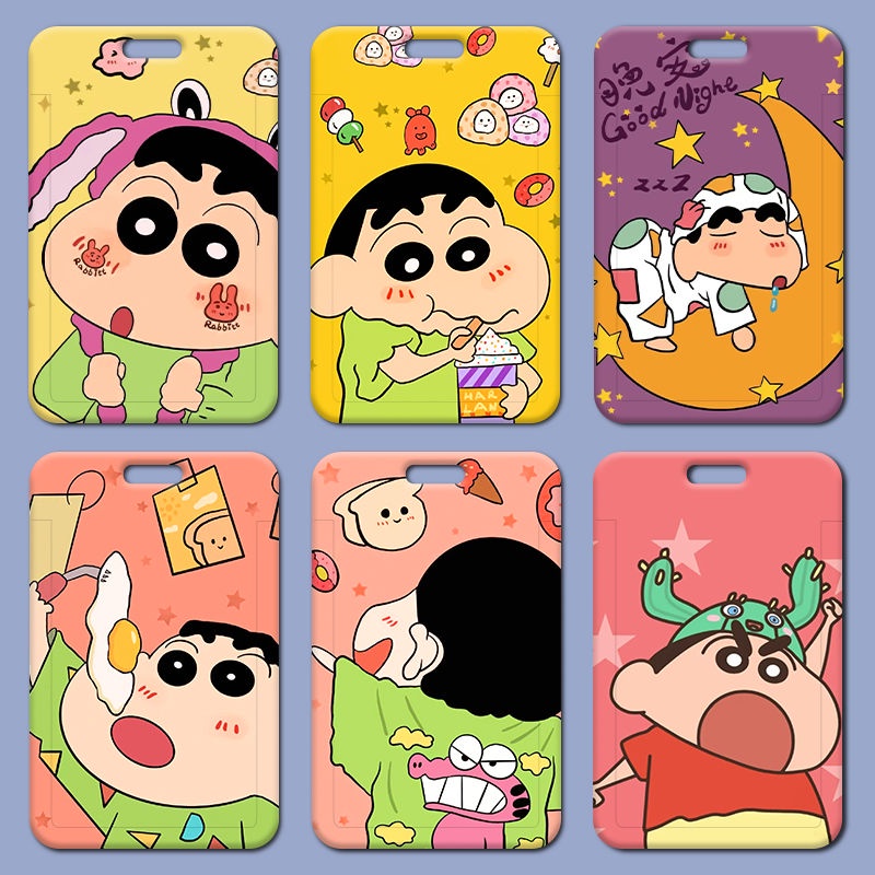 Anime Cartoon Crayon Shin Chan DIY Student School Campus ID Card Hard ...
