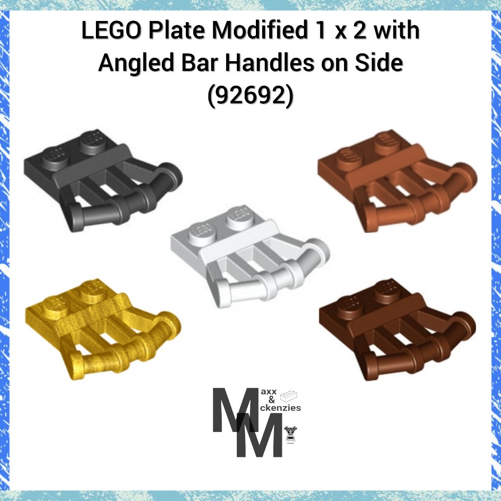 Plate, Modified 1x2 with Angled Bar Handles on Side (92692) LEGO Parts ...