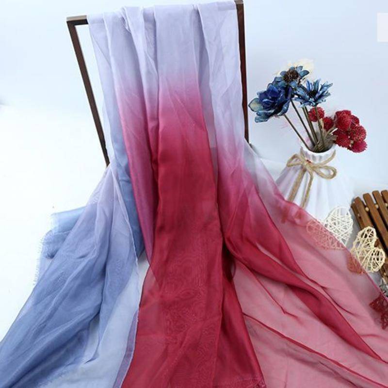【Over 1PC Without Cutting】150*100CM 30D Printed Chiffon Fabric Gradient ...